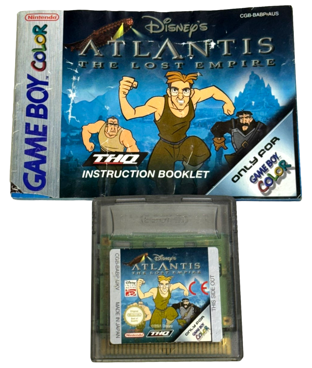 Atlantis The Atlantis Empire Nintendo Gameboy Color *Manual* (Preowned