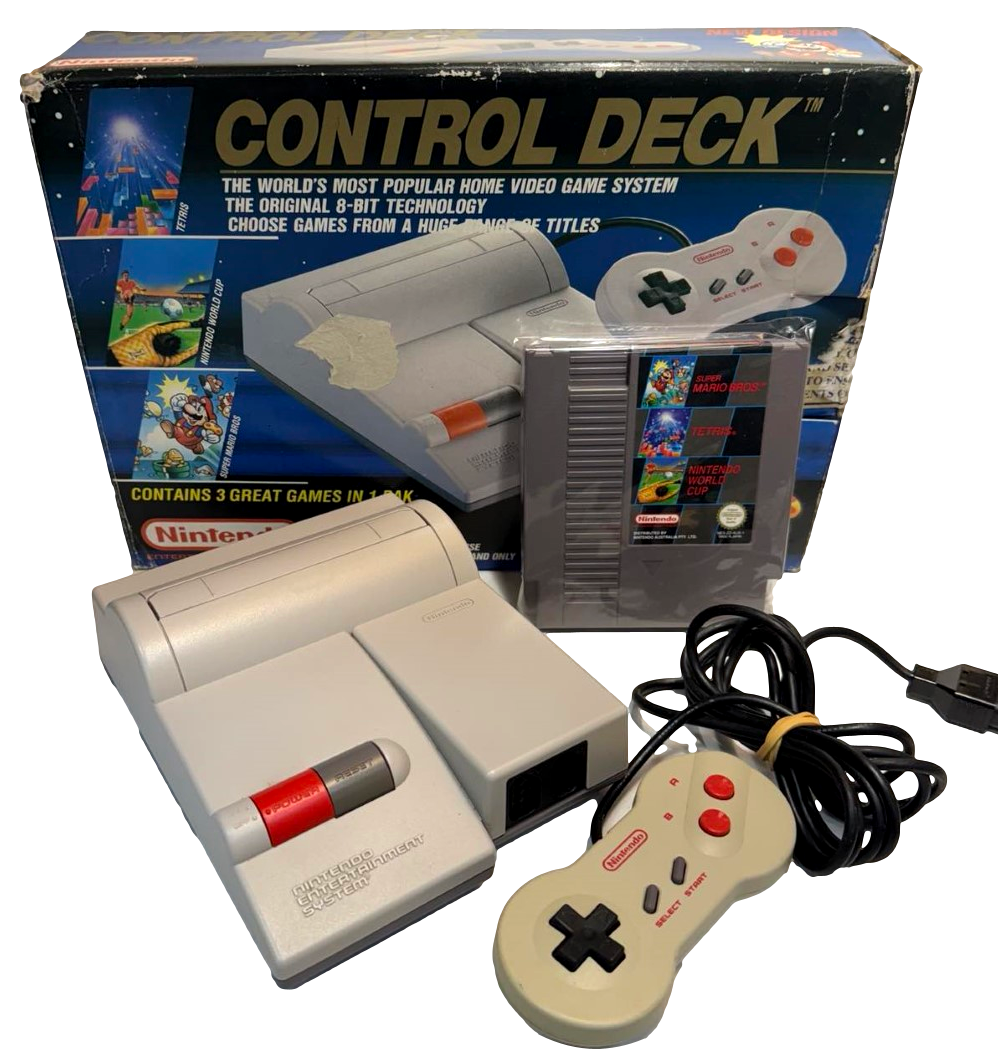NES Top Loader Console N64 Boxed With Manual PAL 3 in 1 Game Mario Tet