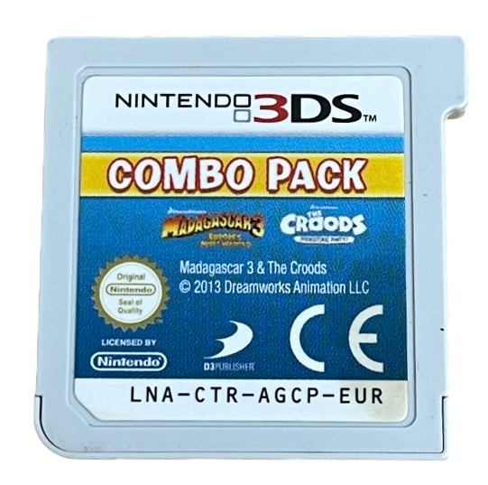 Combo Pack Madagascar 3 and The Croods Nintendo 3DS 2DS Game (Cartridg