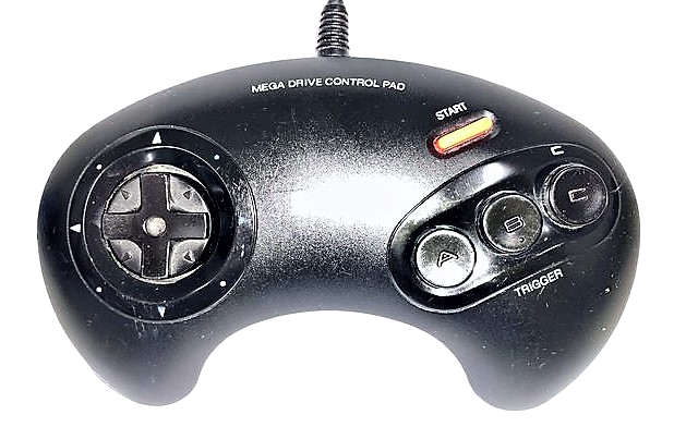 Genuine Sega Mega Drive Control Pad Gamepad Model No. 1650 (Preowned)