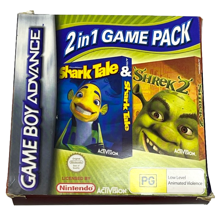 Shark Tale & Shrek 2 Nintendo Gameboy Advance GBA *Complete* Boxed (Pr